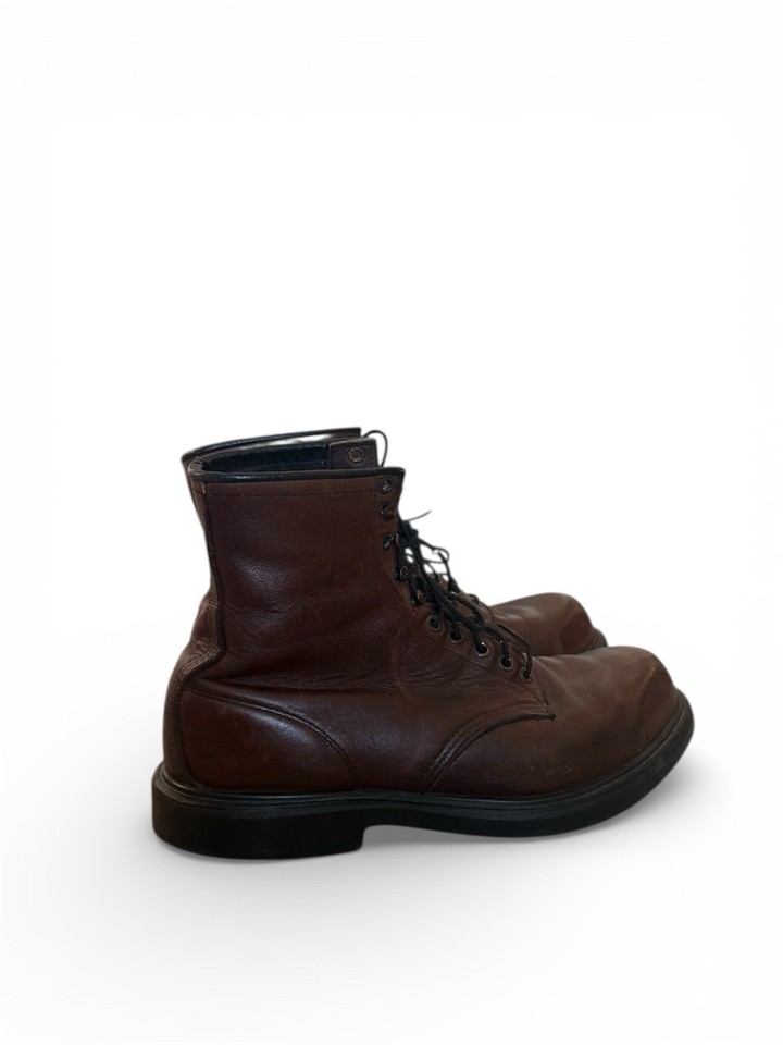 VTG Red Wing 953 Brown Leather USA Boots SuperSole 8" SoftToe 12 Austin ...