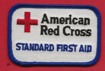 AMERICAN RED CROSS STANDARD FIRST AID PATCH | eBay