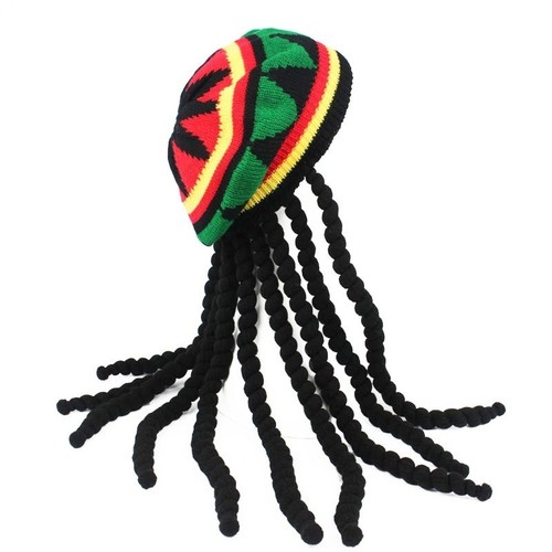 RASTA HAND DREADLOCKS HAT JAMAICAN FANCY DRESS PHOTO BOOTH RASTA GANJA ...