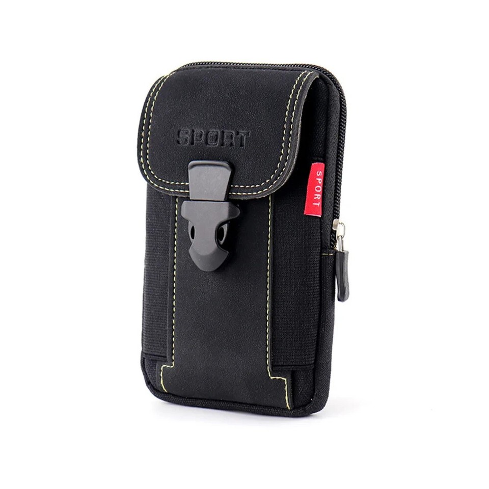 Beautiful Special Belt Bag Cellphone & Zipped Money Wallet Black 7x4 ...