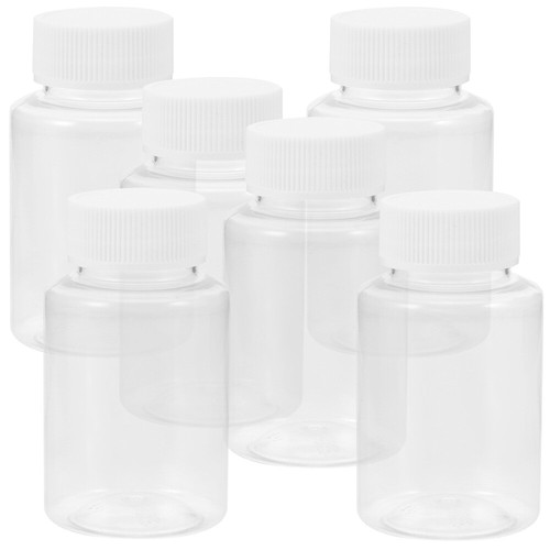 6 Pcs Oil Sample Bottle Tiny Bottles Narrow Mouth Plastic with Cap ...