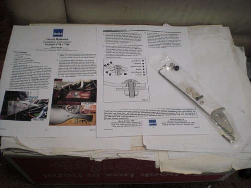 NEW EMERGENCY HOOD BONNET RELEASE KIT TRIUMPH TR4, TR250, TR6 WITH ...