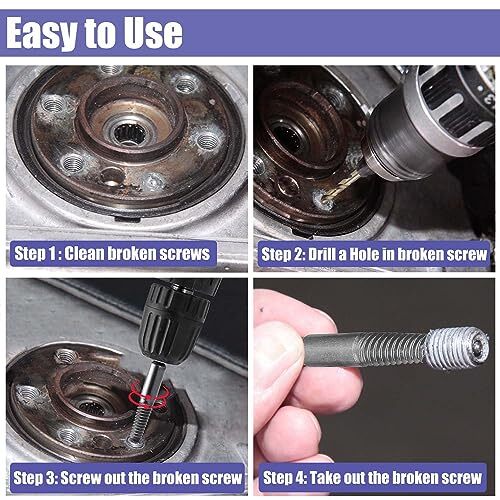 10Pcs Damaged Screw Extractor Drill Bit Set Broken Bolt Extractors Easy ...