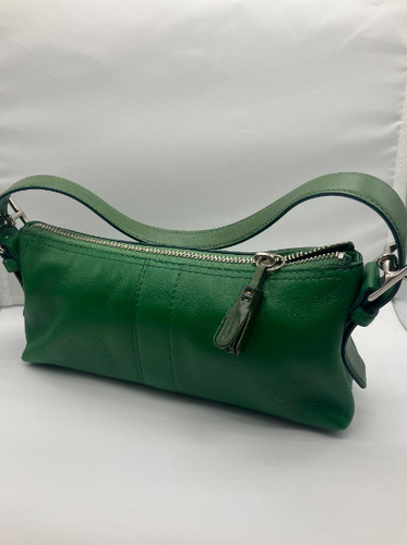 Vintage Coach Hampton Mini Demi Baguette Handbag Purse 7461 Kelly Green ...