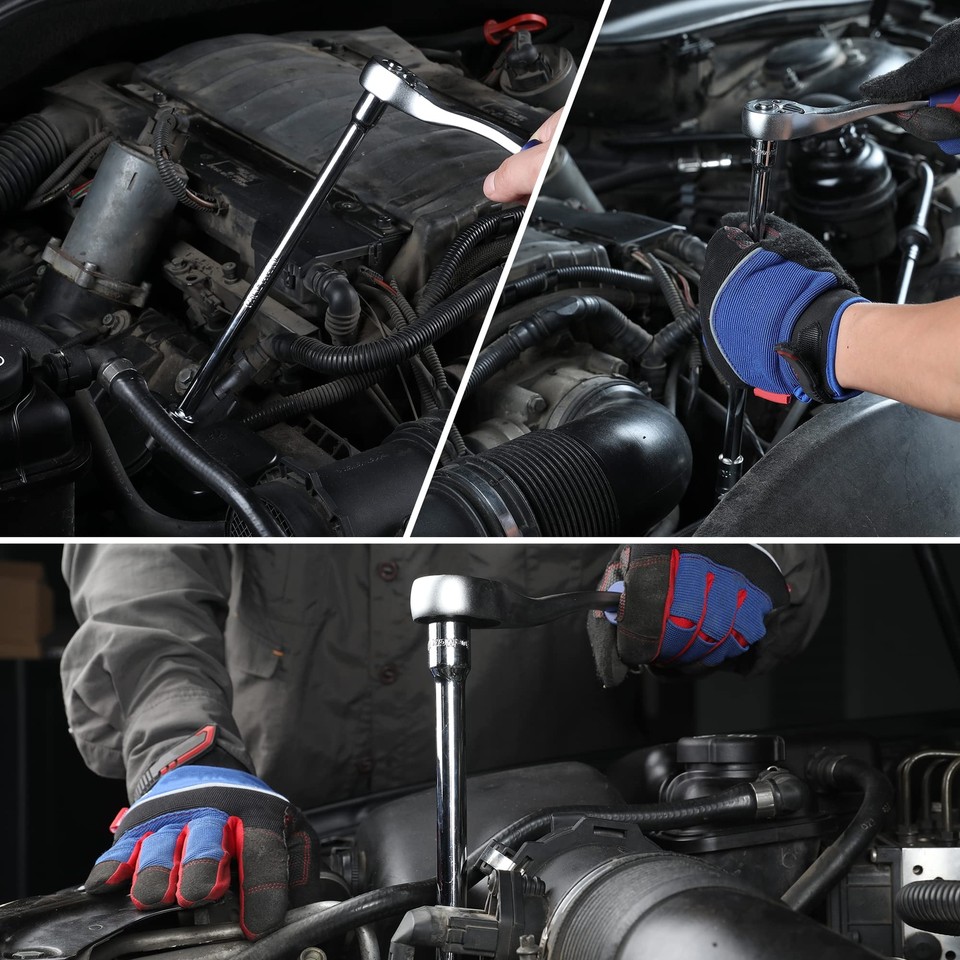 9 PCS Extension Bar Set, 1/4", 3/8", 1/2" Drive Socket Extension Bar ...