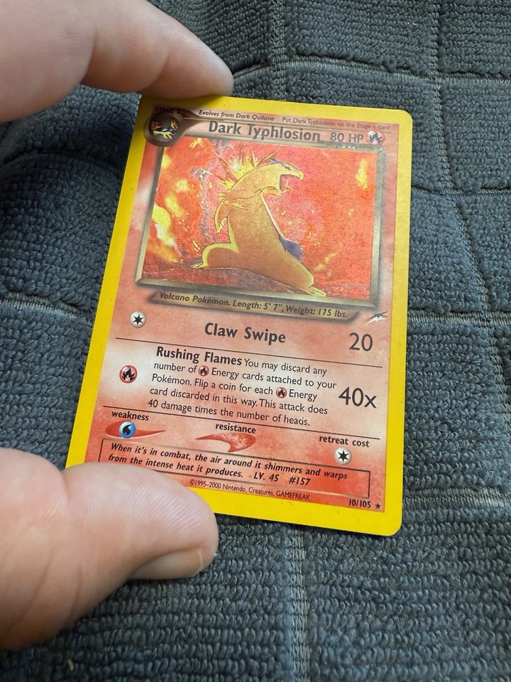 Pokémon TCG Neo Destiny Dark Typhlosion Card 10/105 Rare Holo | eBay