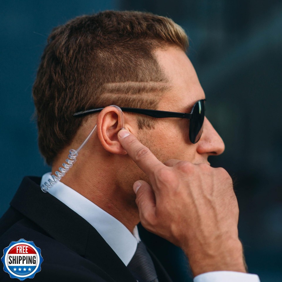 Secret Spy Earpiece Headphones for Men in Black Costume -FBI Secret ...