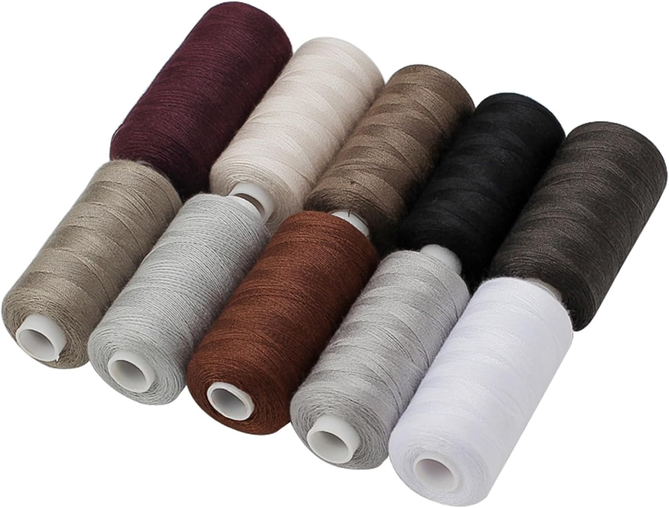 Sewing Thread Assortment Coil 10 Colors 400 Yards per Spool 40S/2 ...