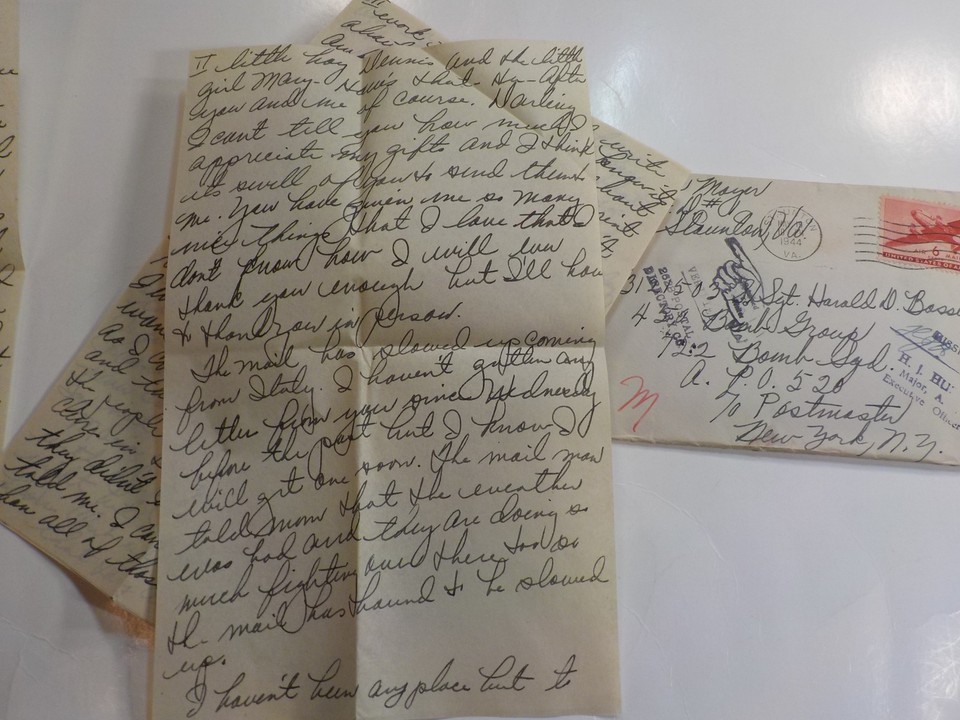 WW2 Letter 1944 Missing In Action 450th Bomb Group POW Fighting Mail ...