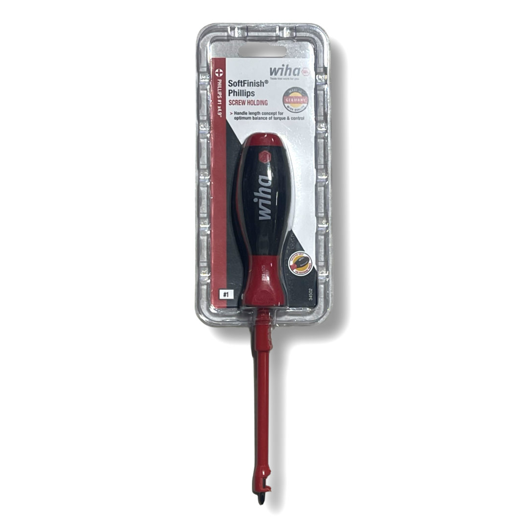 Wiha Phillips #1 x 4.9" SoftFinish Screw Holding Screwdriver 34502 ...
