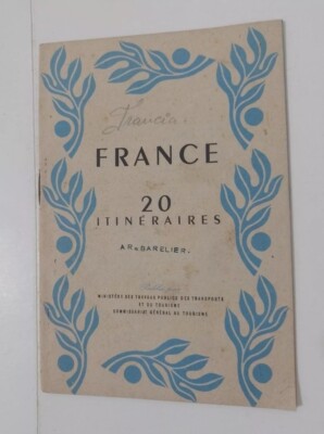 Vintage FRANCE 20 ITINERARIES Tourist Brochure Paris French Gov ...