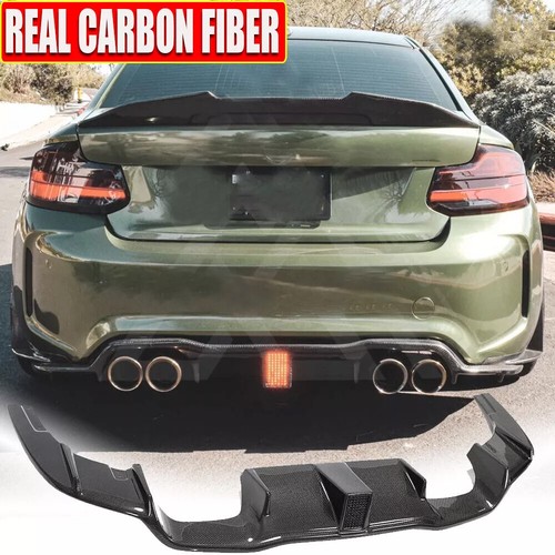 Fits BMW F87 M2 M2C Coupe 16-20 Rear Bumper LED Diffuser Lip REAL ...