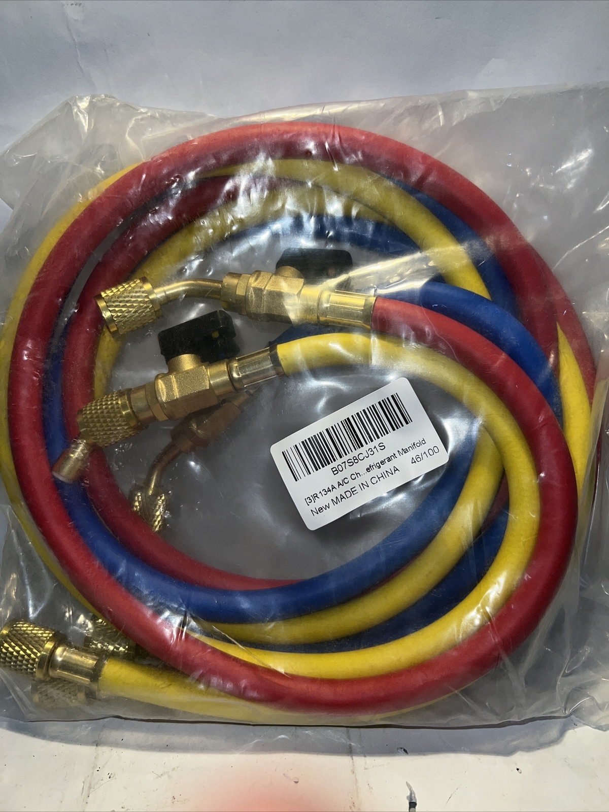 R134A A/C Charging Hose with Ball Valve, (4000~800) PSI Working ...