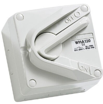 Clipsal WHA-SERIES SURFACE SWITCH 250V 1-Pole Weather Protected GREY ...
