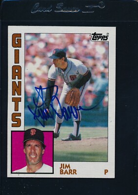 1984 Topps #282 Jim Barr Giants Signed Auto *14357 | eBay