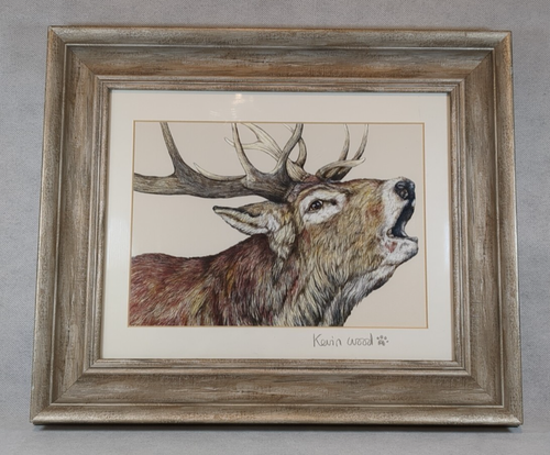 Kevin Wood STAG Print ~ Signed ~ Framed ~ Length 45.5cm x Width 38cm | eBay