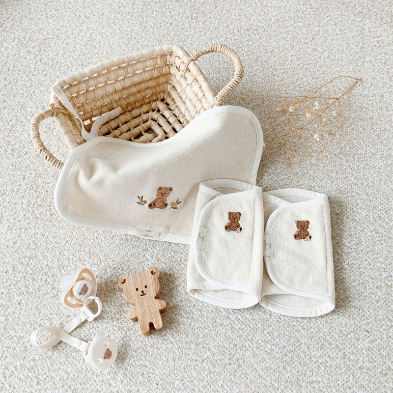 Baby Waist Stool Drool Teething Infant Toddler Cotton Pad Dinner Bib ...