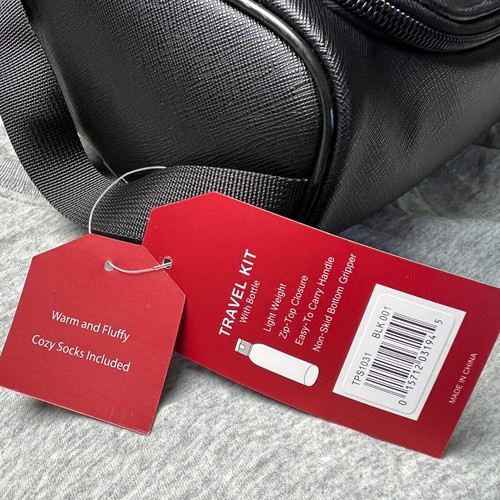 Men's Toiletry and Travel Kit Perry Ellis Portfolio Faux Pebble Leather ...