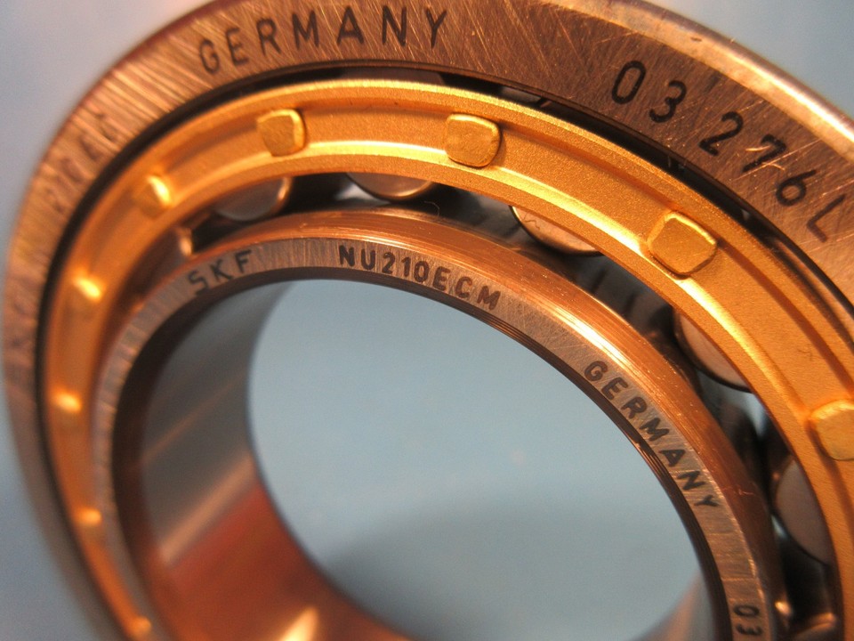 SKF NU 210 ECM Radial Roller Bearing; 50 mm ID; 90 mm OD; 20 mm W ...