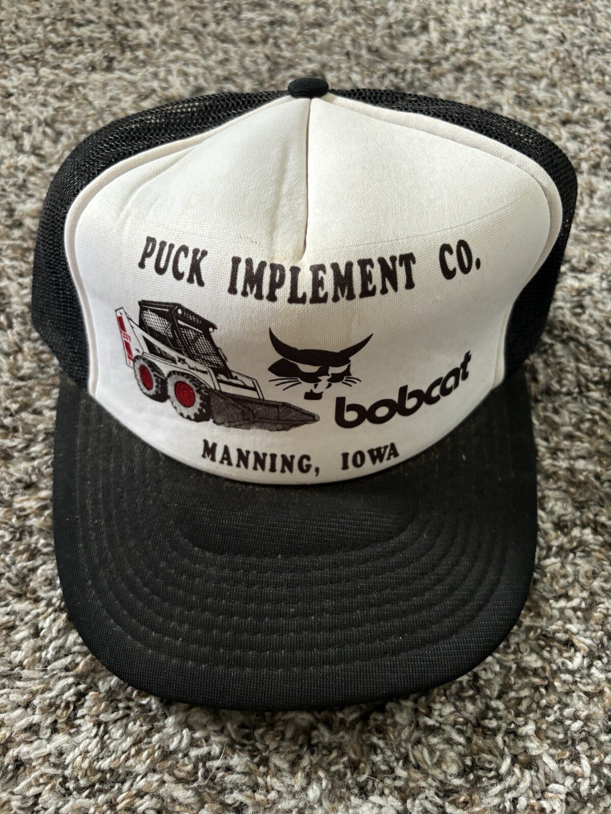 Vintage Puck Implement Co Bobcat Mesh Trucker Hat Iow… - Gem
