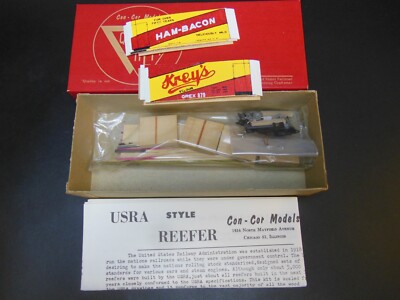 HO SCALE CON-COR MODELS KREY'S HAM-BACON USRA REEFER CRAFTSMAN KIT | eBay