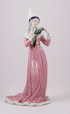 German Porcelain Figurine "Countess of the 15th Century" Women with ...