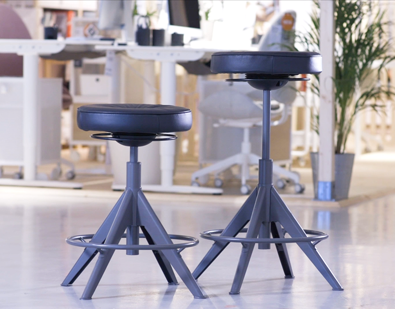 Ikea Trollberget - Height Adjustable Sit-Stand Stool / Desk Chair ...