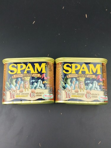2 Spamalot Golden Honey Grail SPAM Can Unopened - Monty Python / Hormel ...