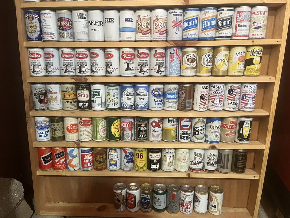 Lot of 158 Bottom Opened U.S. Drawn Steel Beer cans Bar Man Cave ...