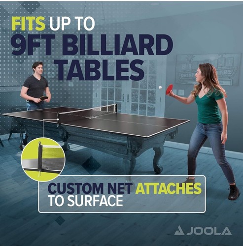 JOOLA Ping Pong Conversion Top with Net Set for Billiard and Pool ...