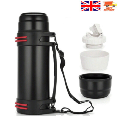 2L Thermos Flask Stainless Unbreakable Vacuum Handle Drinks Bottle Leak ...
