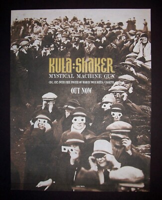 Kula Shaker Mystical Machine Gun 1999 Poster Type Ad, Promo Advert var ...