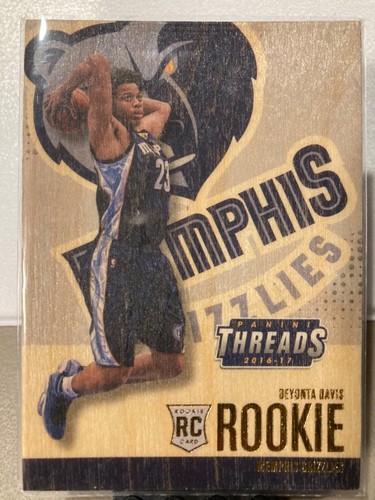 DEYONTA DAVIS ROOKIE WOOD INSERT 2016-17 Panini Threads Memphis ...