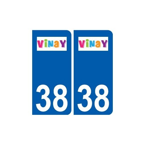 38 Vinay logo ville autocollant plaque stickers arrondis | eBay