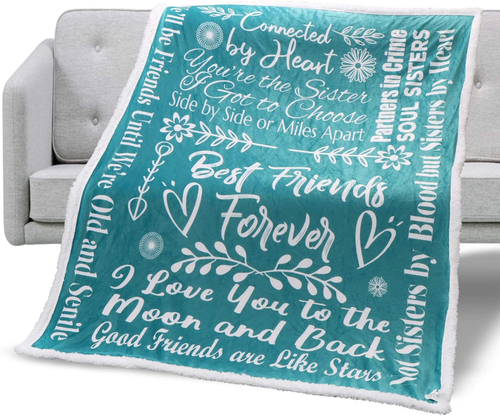 Best Friend Blanket Birthday Gifts with Loving Messages | Luxurious ...