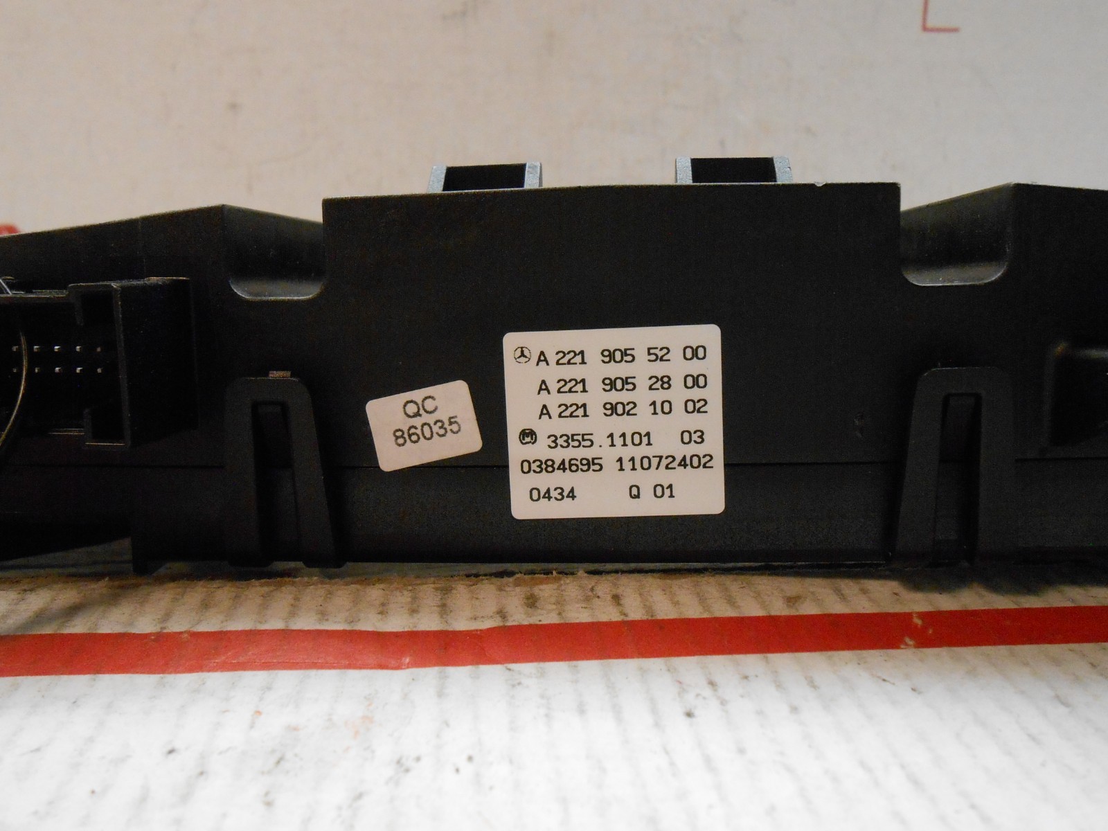 2011 MERCEDES S- CLASS CLIMATE CONTROL A2219055200 / 2219055200 RH0214 ...