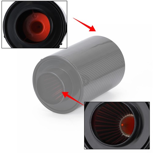 Universal Air Intake Filter Kit Carbon Fiber Cold Feed Induction Air ...