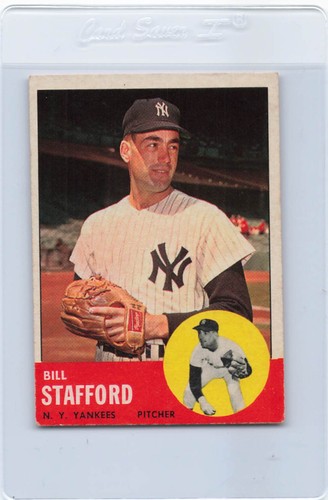 1963 Topps #155 Bill Stafford Yankees EX/MT *4469 | eBay