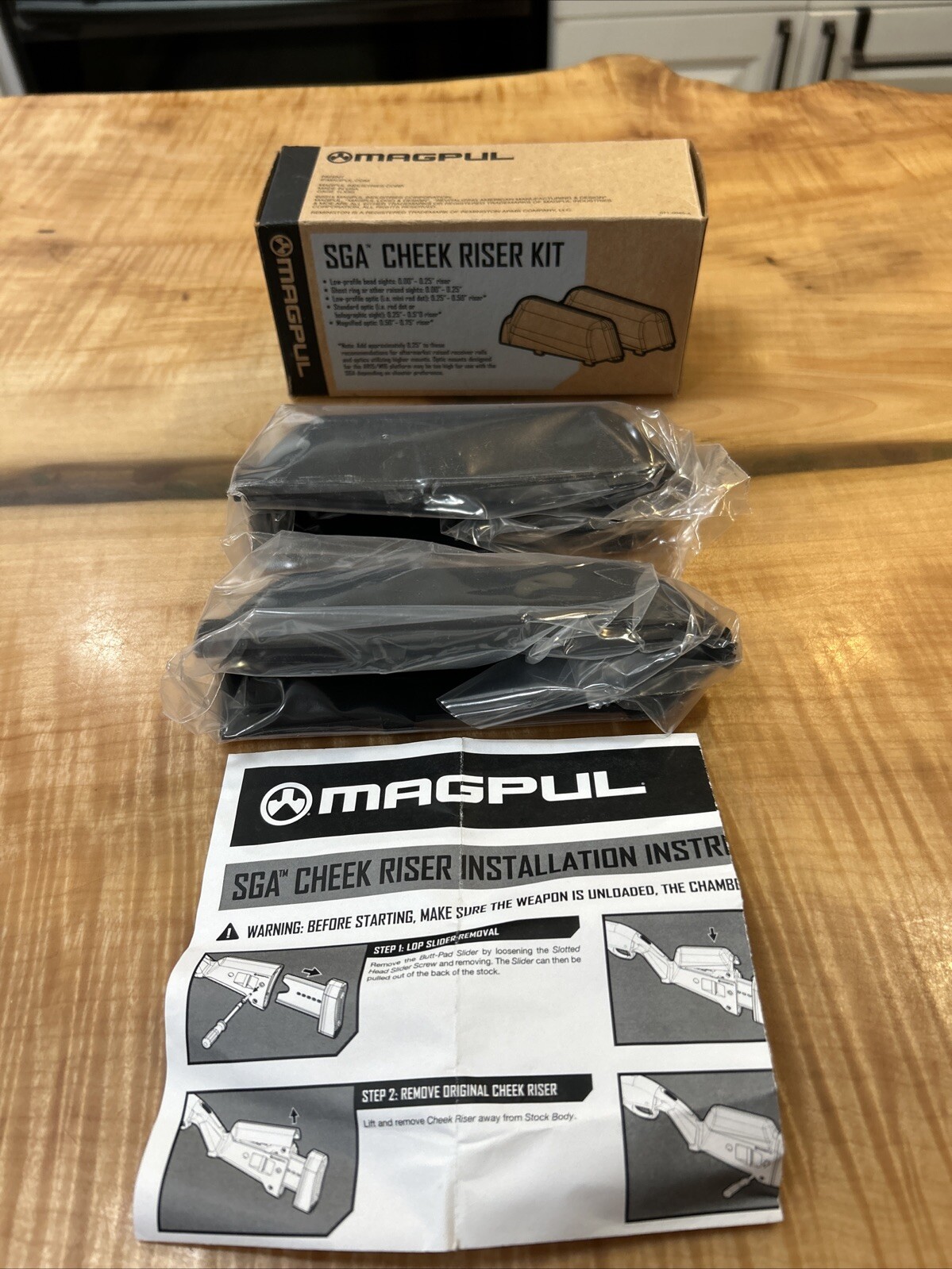MAGPUL SGA Stock Cheek Riser Kit x2 HIGH 0.75"/0.50" MAG461-BLK | eBay