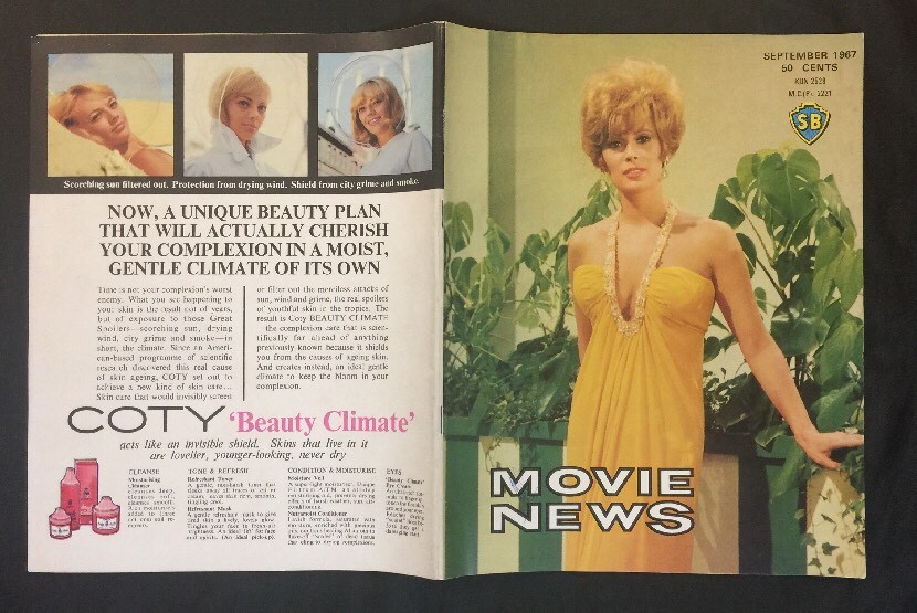 1967 Sept Singapore Shaw Movie News magazine Lotte Tarp, Jill St. John ...
