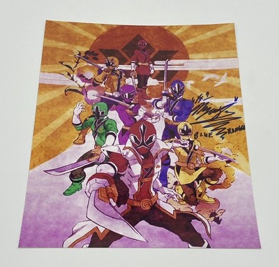 Najee De-Tiege Signed Power Rangers Samurai Art Print (Blue Ranger ...
