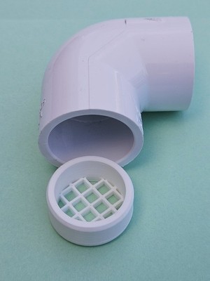 3/4" PVC Pipe Vent Screen, 1.05" OD, 1/4" Mesh, All Plastic for 3/4 ...