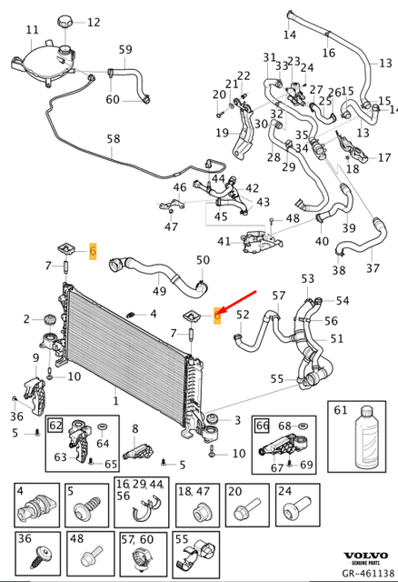 VOLVO XC40 RADIATOR BUSHING 31474704 GENUINE for sale online | eBay