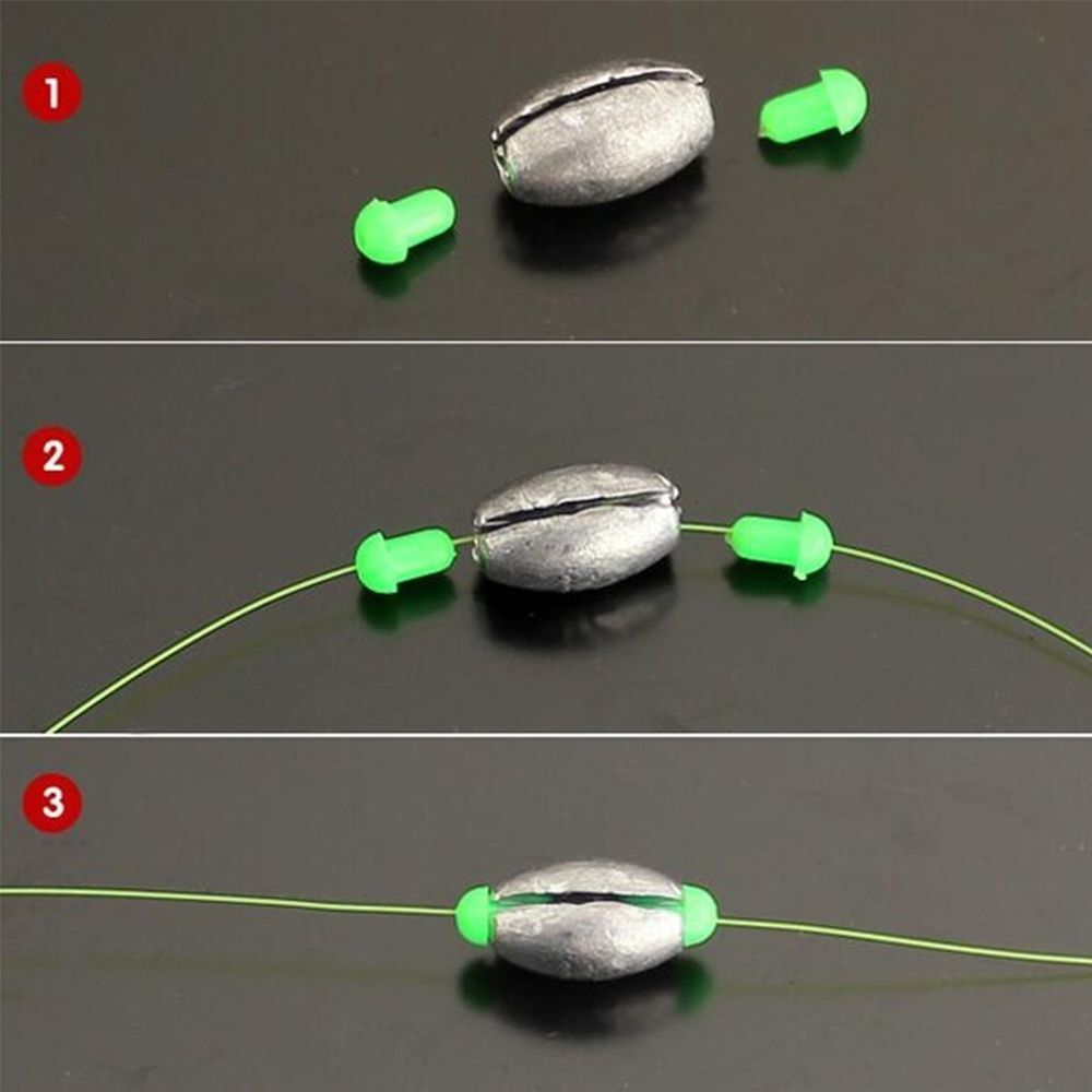 Mouth Line Sinkers Fishing Lead fall Olive Shaped Sinker Hook Connector ...