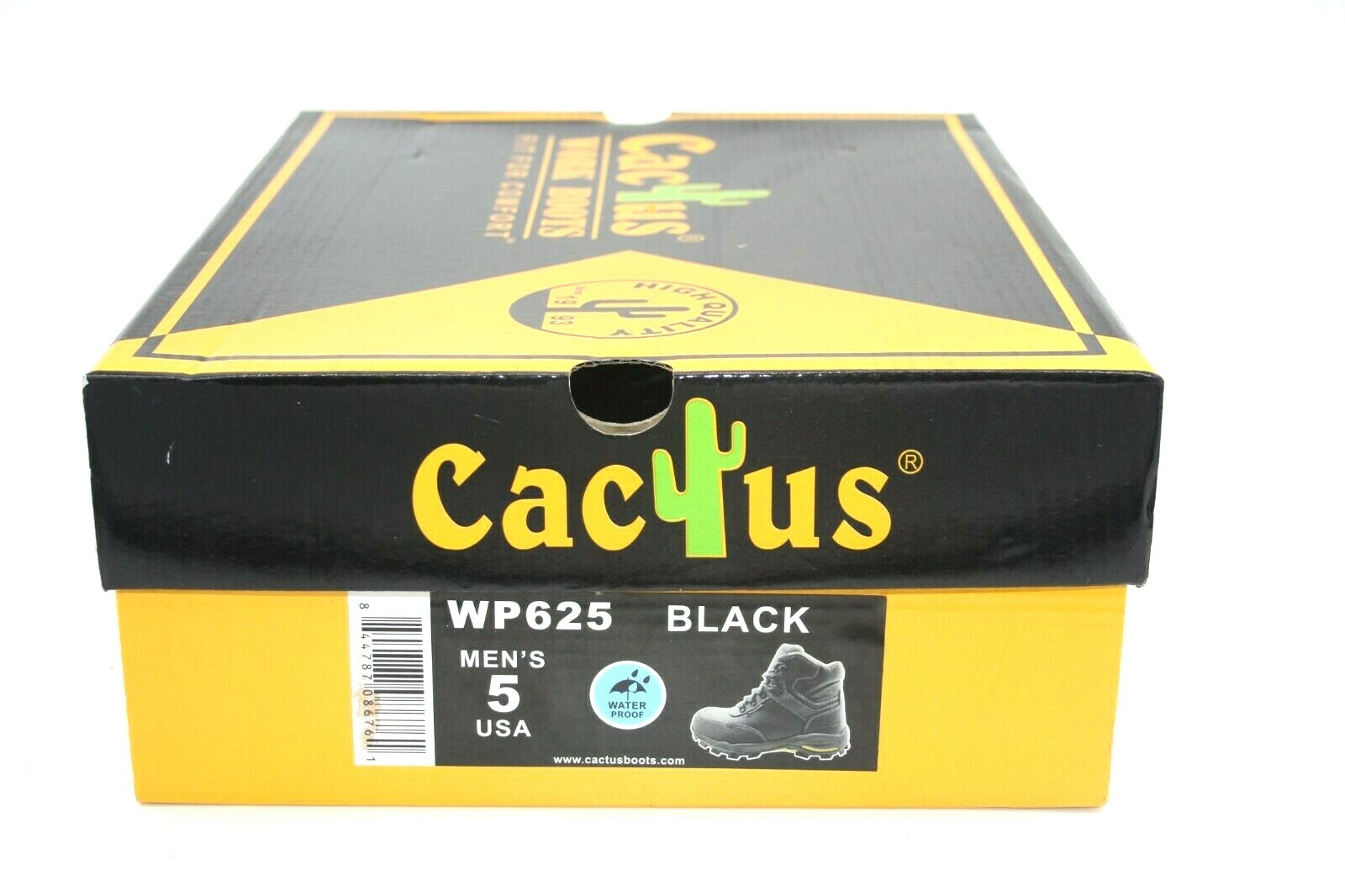 CACTUS FOOTWEAR WORK BOOT WP625BLACK WATER PROOF OIL RESISTANT FIT ...