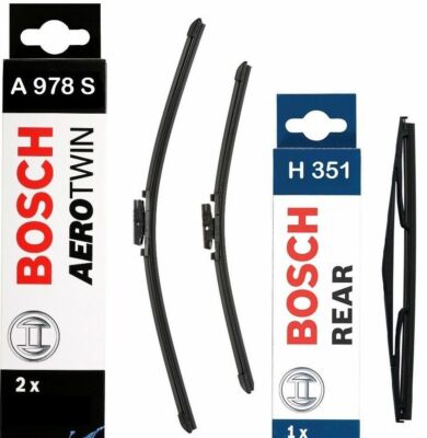 Bosch Front and Rear Windscreen Wiper Blades Set 650mm+425mm+350mm ...