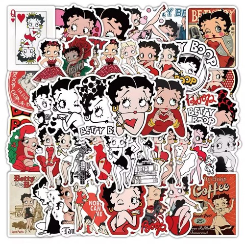 50pcs Betty Boop Stickers Sticker Decals Decal Merch Retro Vintage - US ...