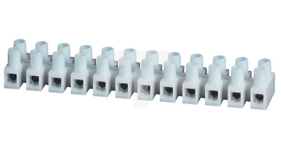 Thermoplastic threaded terminal strip with washer, 4mm2, 12 channels ...