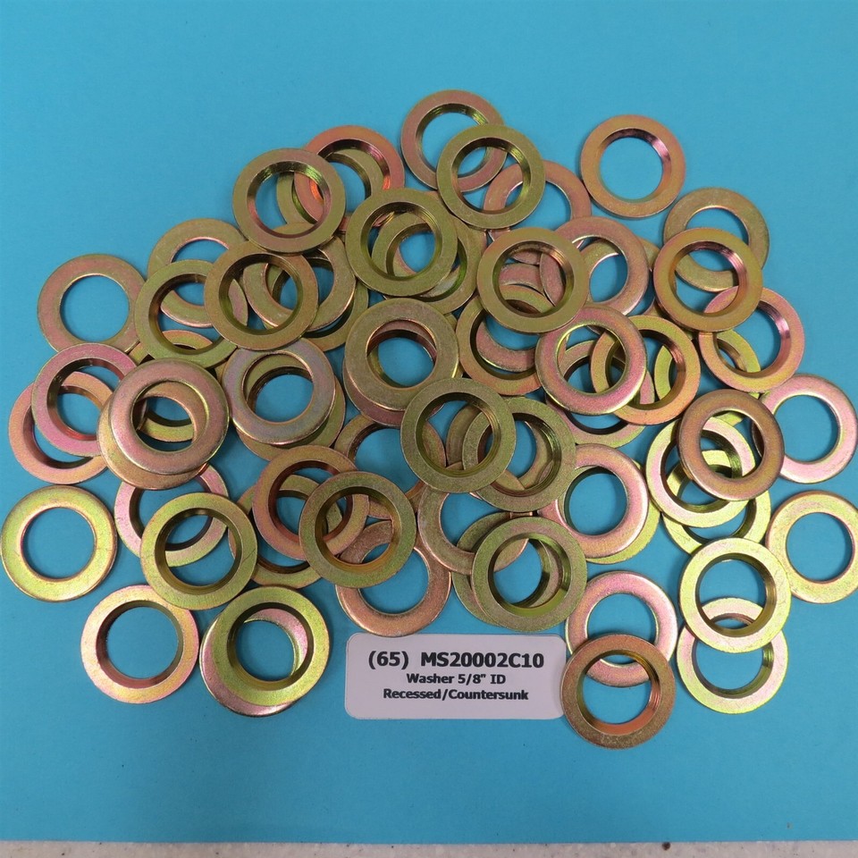 (65) MS20002C10 Washers 5/8” Recessed Military Standards Aircraft ...