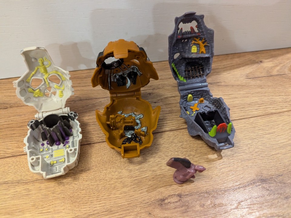 Mighty Max Horror Heads X3 Werewolf, Skull Warrior & Nuke Ranger 1993 ...